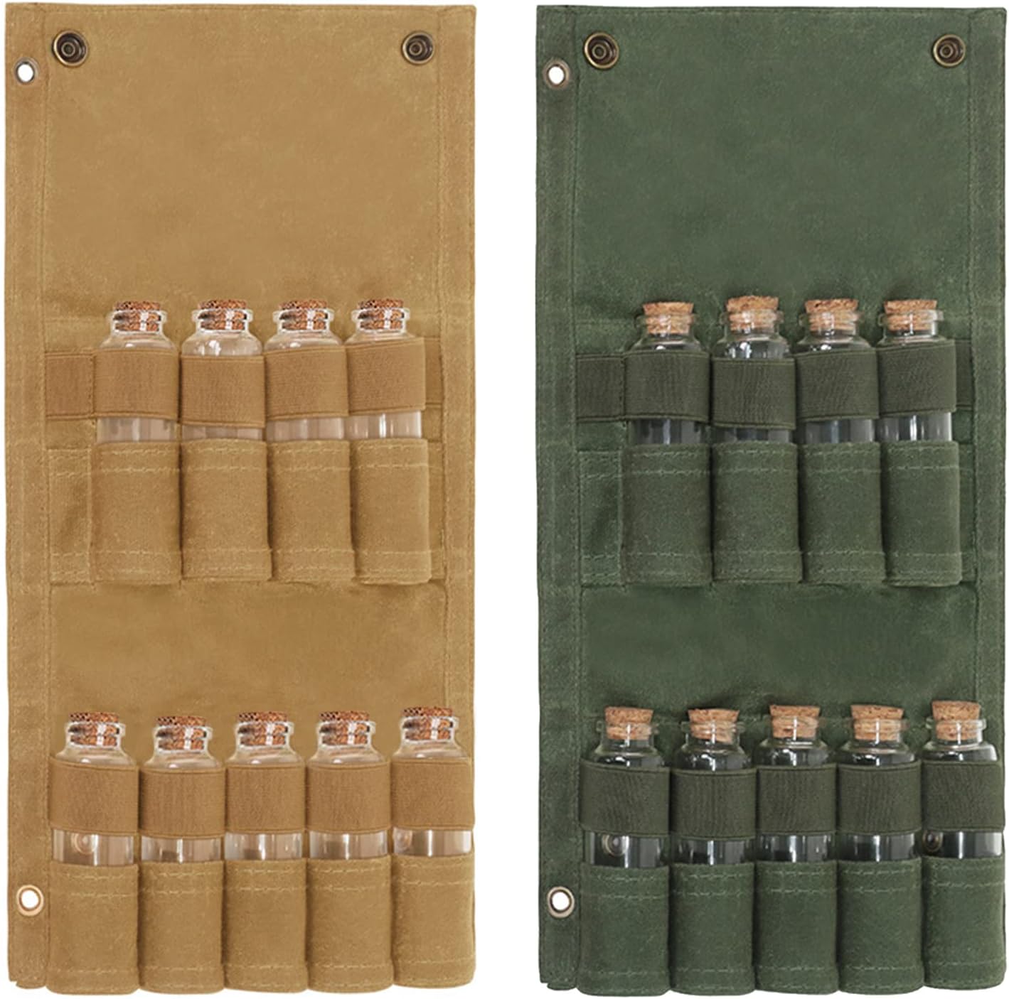 Amazon.com: Sempoda 2Pcs Portable Spice Bag with 11 Spice Jars, Folding ...