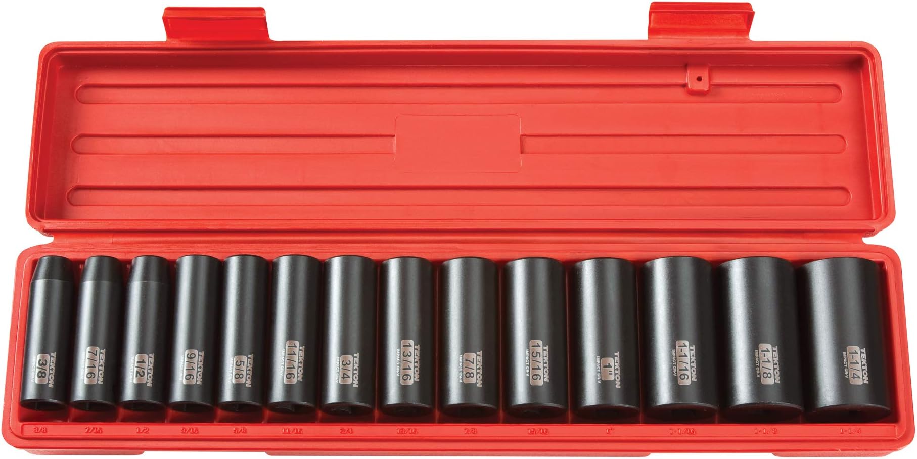 Amazon.com: TEKTON 1/2 Inch Drive Deep 6-Point Impact Socket Set, 14 ...