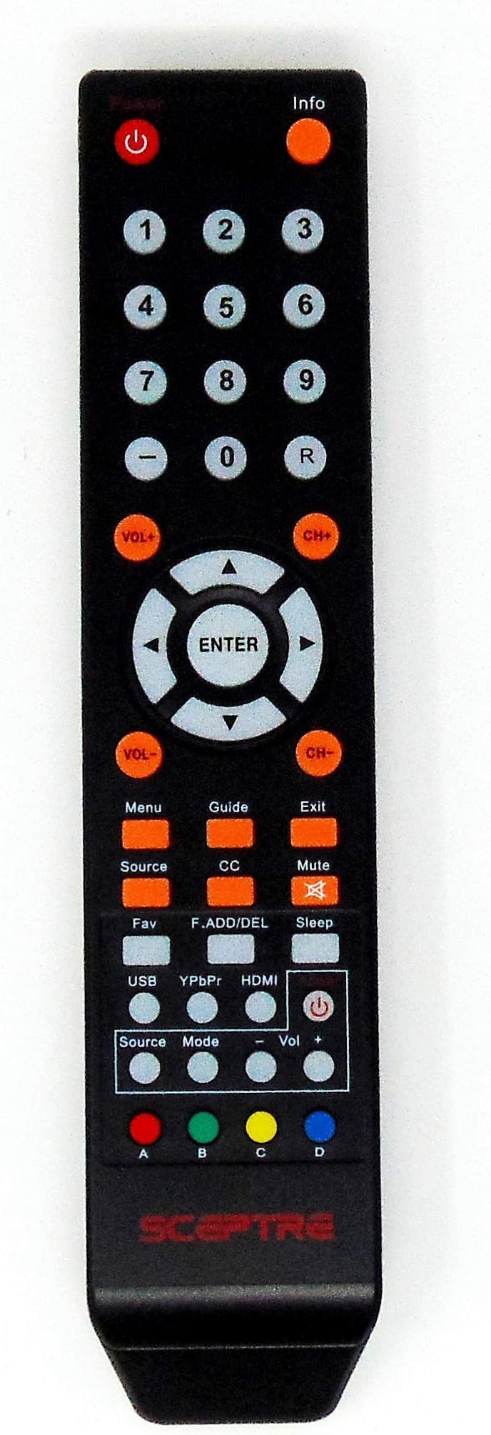 Amazon.com: Sceptre TV Remote Control 8142026670003C for E165BV(WV)-SS ...