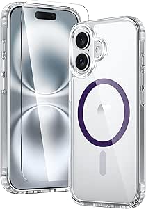 Amazon.com: FNTCASE for iPhone 16 Plus Case: Clear Case Magnetic ...