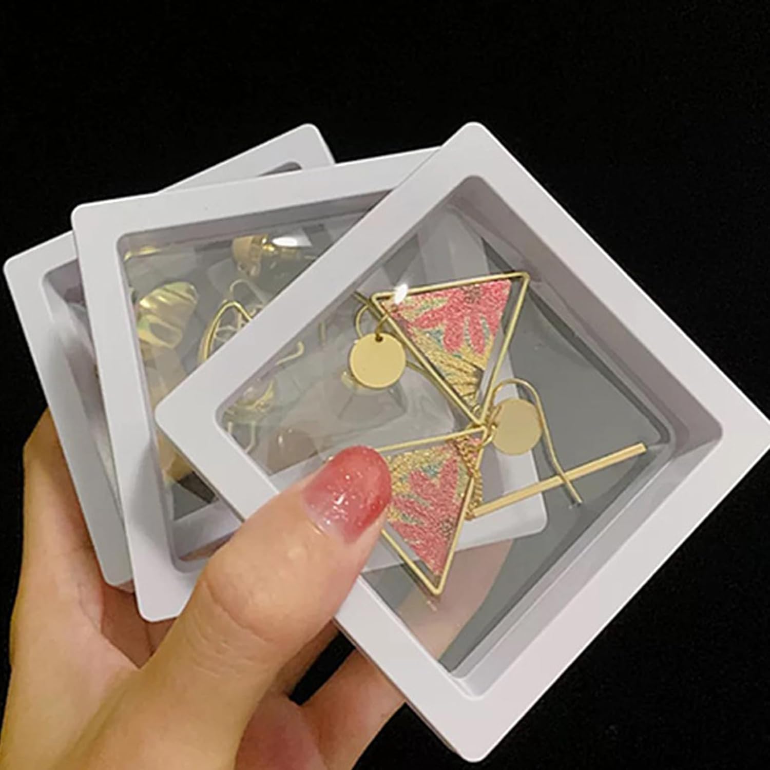 Amazon.com: 4PCS Transparent 3D Floating Frame Display Holder,Display ...