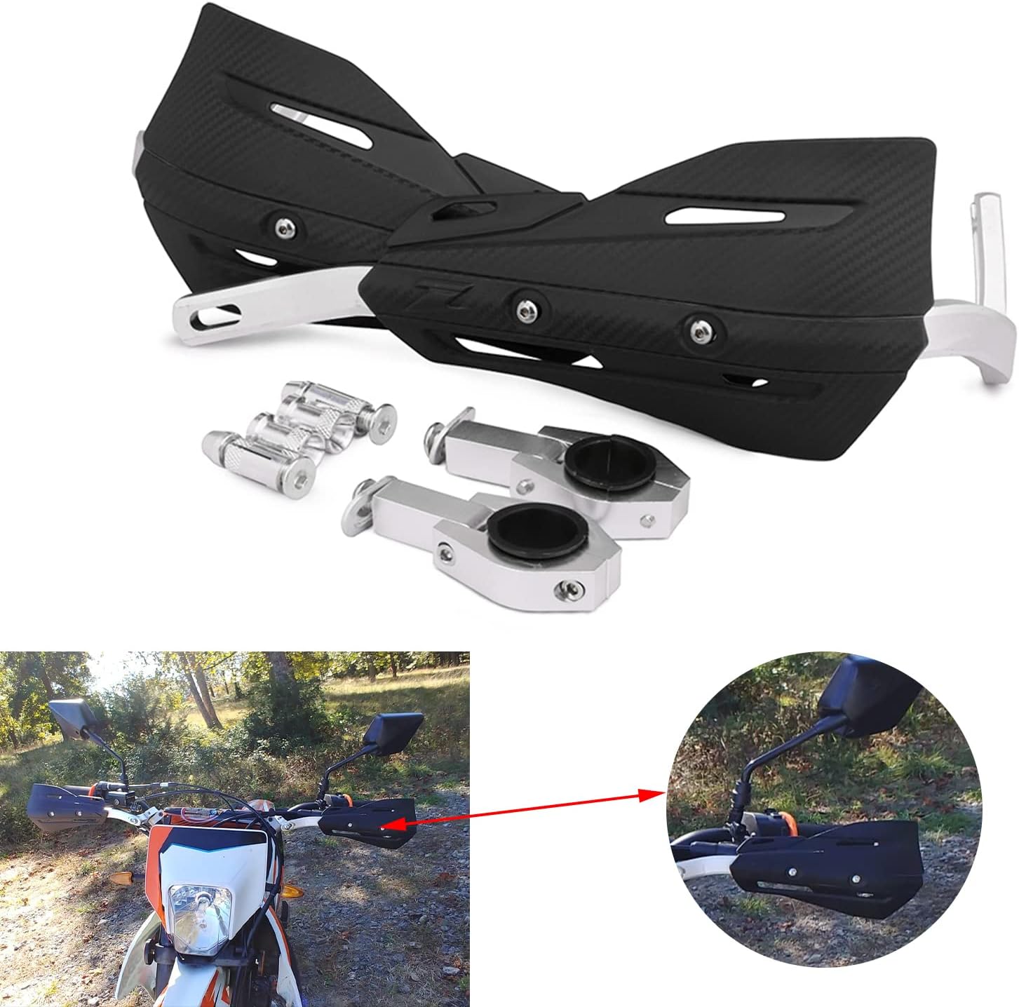 22mm and 28mm Aluminum Motocross Hand Guards with Universal Mounting ...