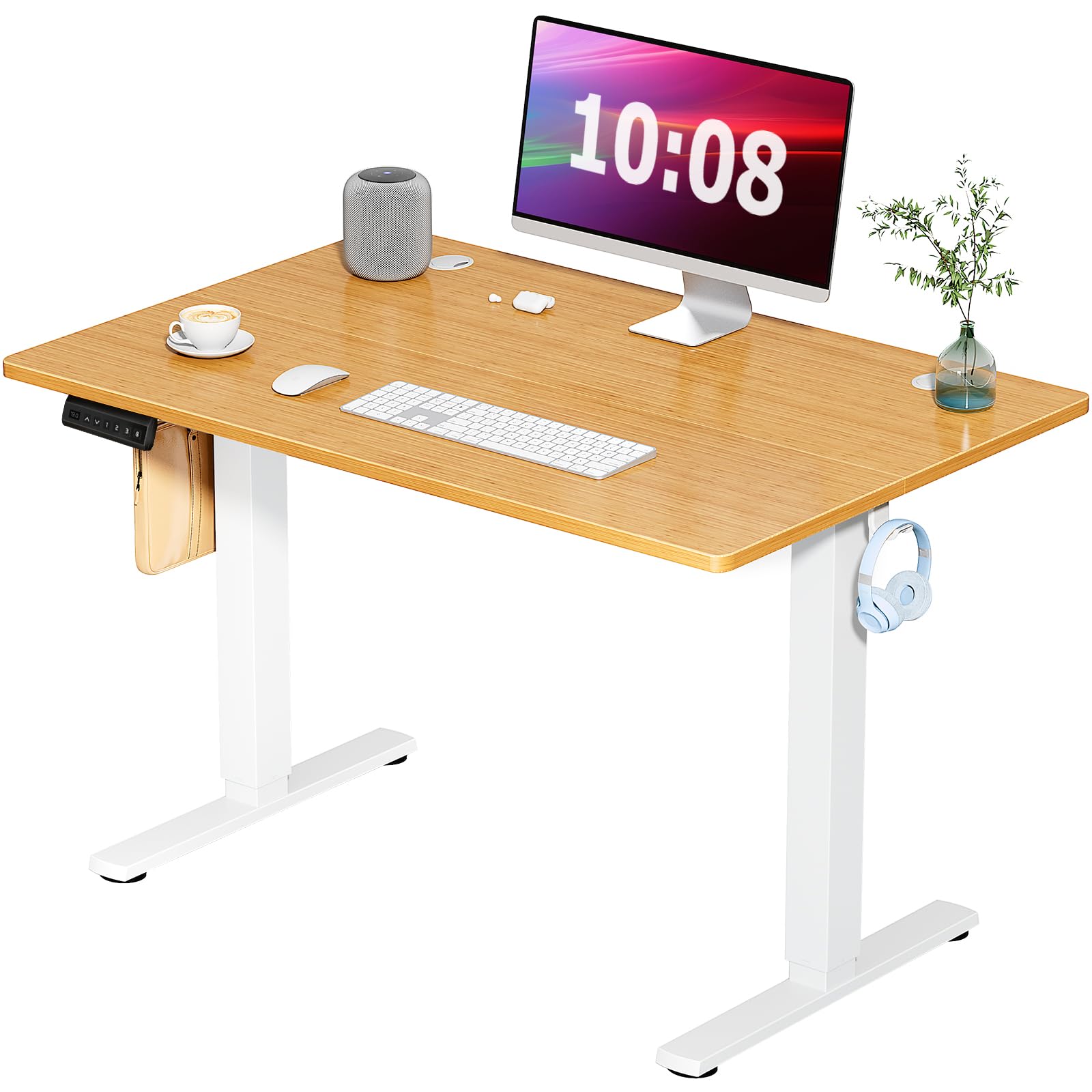 Snapklik.com : Smug Standing Desk, Adjustable Height Electric Sit Stand Up Down Computer Table ...