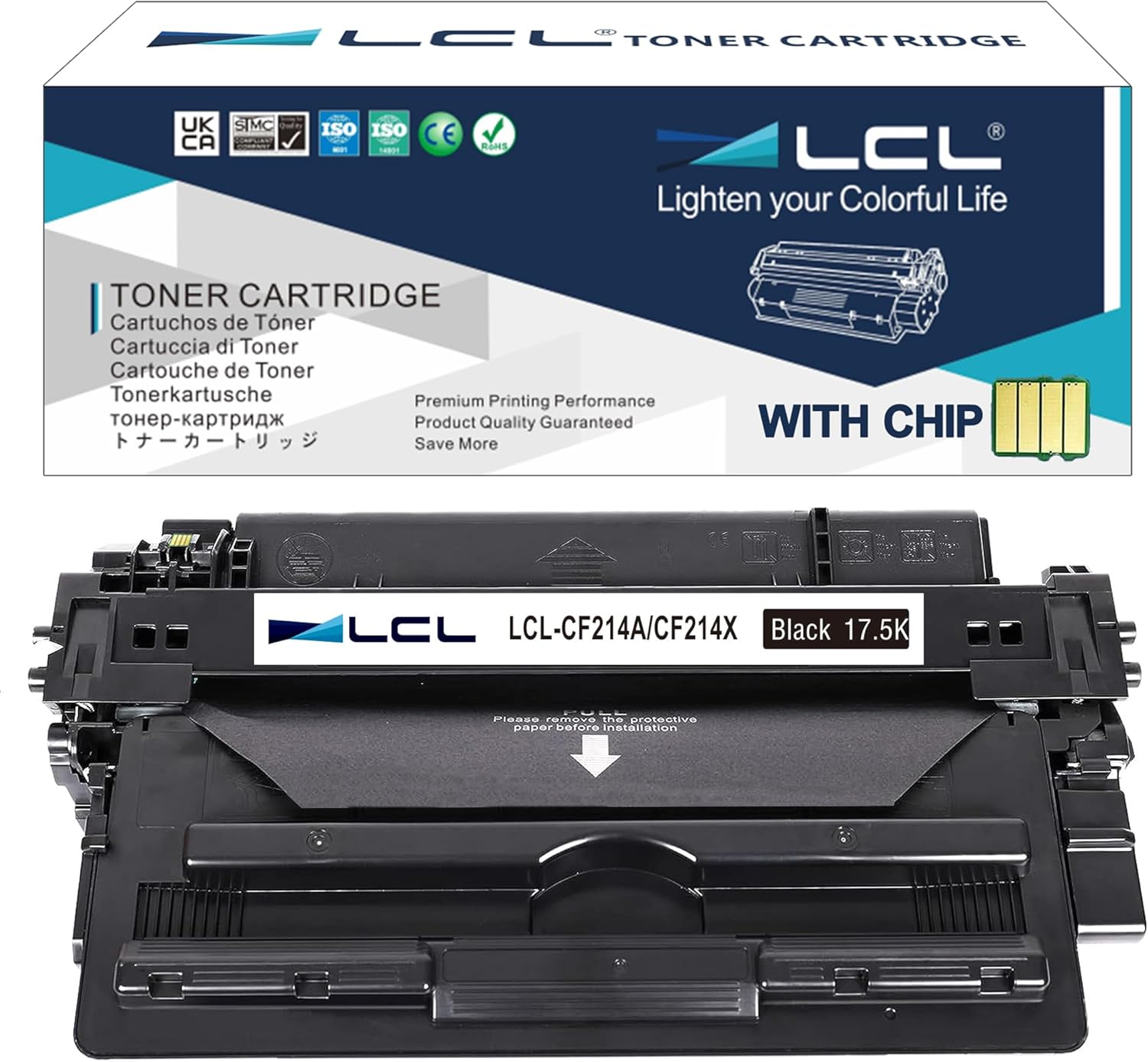 LCL Compatible for HP 14A 14X CF214A CF214X High Yield (1-Pack,Black ...