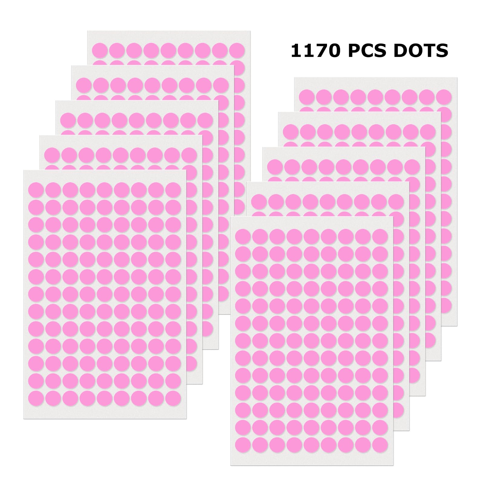 Snapklik.com : Pink Dot Stickers Round 0.5 Inch Sticker Circle Colored ...