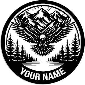 Amazon.com: Patriotic Eagle Custom Metal Sign,Custom Outdoor Eagle ...