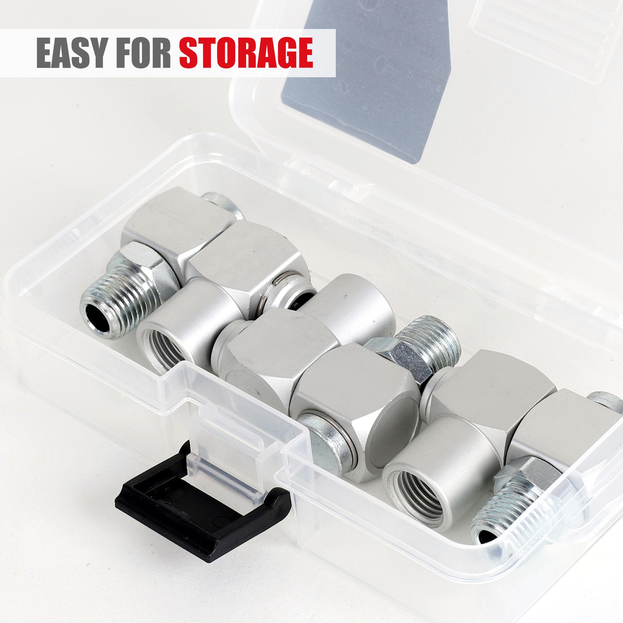 Snapklik.com : Air Hose Fittings, 3 Pieces 360 Degree Swivel Air Hose ...