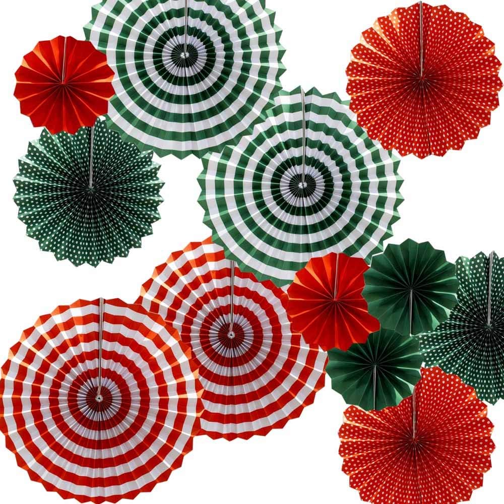 Amazon.com: Hola Fiesta | Paper Fans Flower for Christmas Decoration ...
