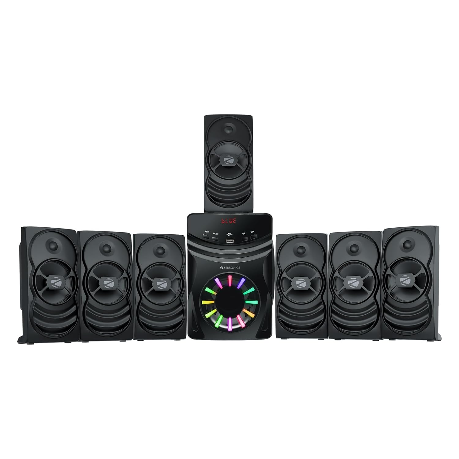 Zebronics 7.1 Channel Home Theatre Speaker, 140W Output, 13.33cm ...