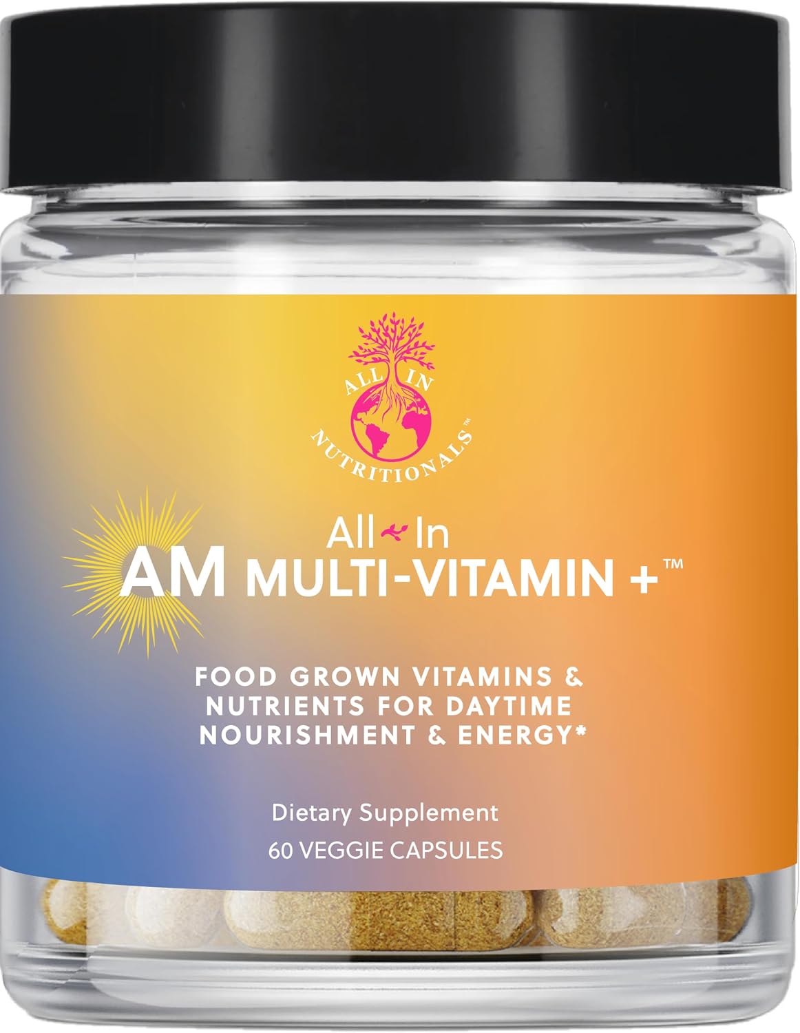 Amazon.com: All In Nutritionals AM Multi-Vitamin +: Vegan, Food-Based ...
