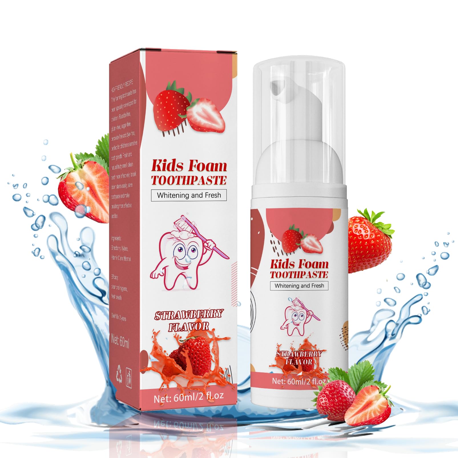 Foam Kids Toothpaste,Childrens Toothpaste,Toddler Toothpaste with ...