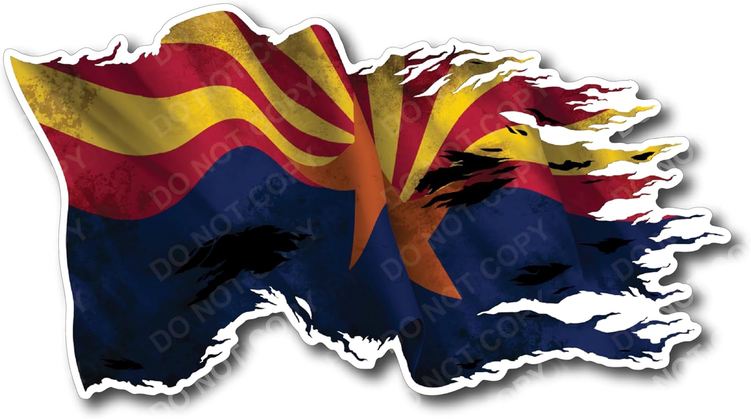 Amazon.com: Decals by Haley Arizona State Flag Sticker Arizona Flag ...