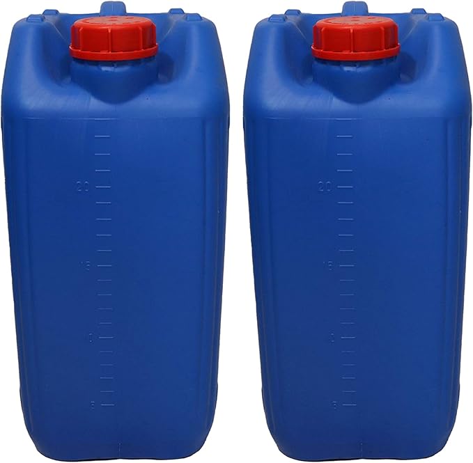 Induna Heavy Duty 25l Water Container Blue X2 / Jerry Can Anti Glug ...
