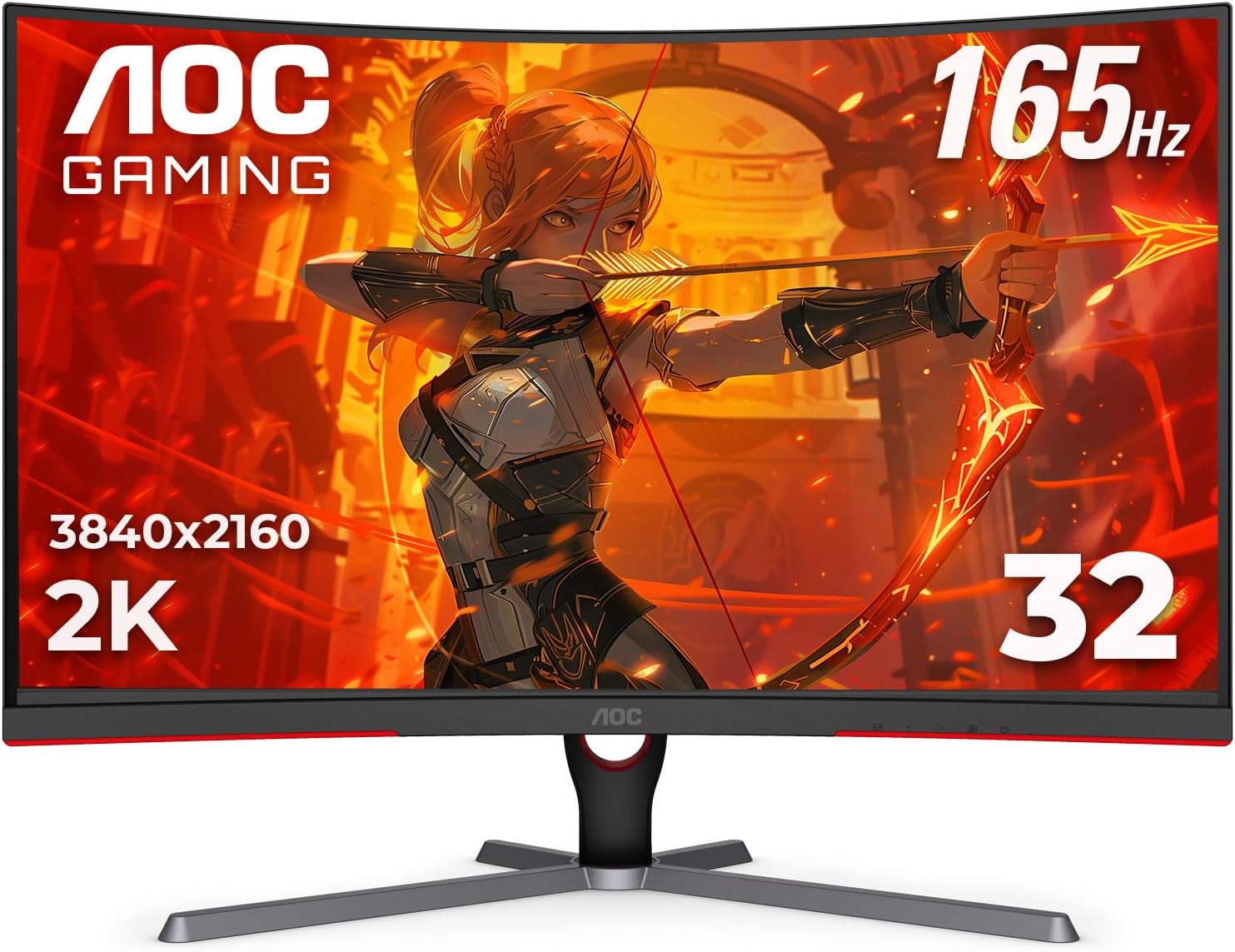 Amazon.com: AOC CQ32G3SE 32" Curved Gaming Monitor 2K QHD 2560x1440 ...