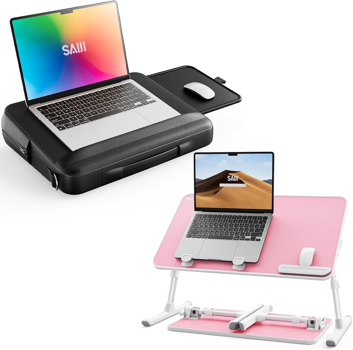 Amazon.com: Lap Desks Bed Trays + SAIJI Travel Lap Desk Leather Laptop ...