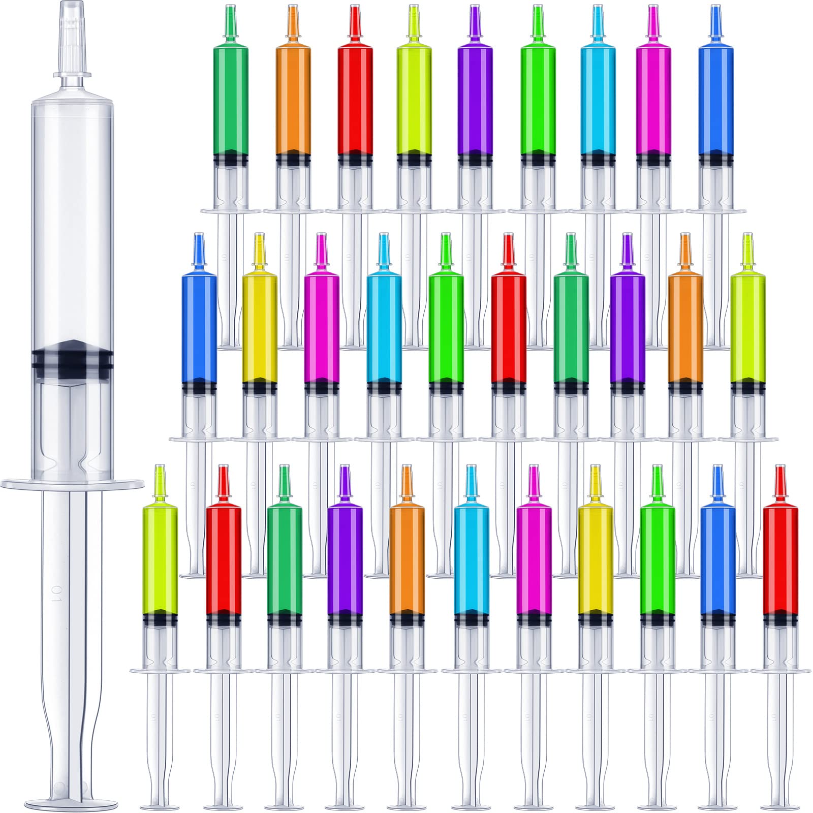 Jelly Shot Syringe for Party Liquid Plastic Syringes with Tip Cap Party ...