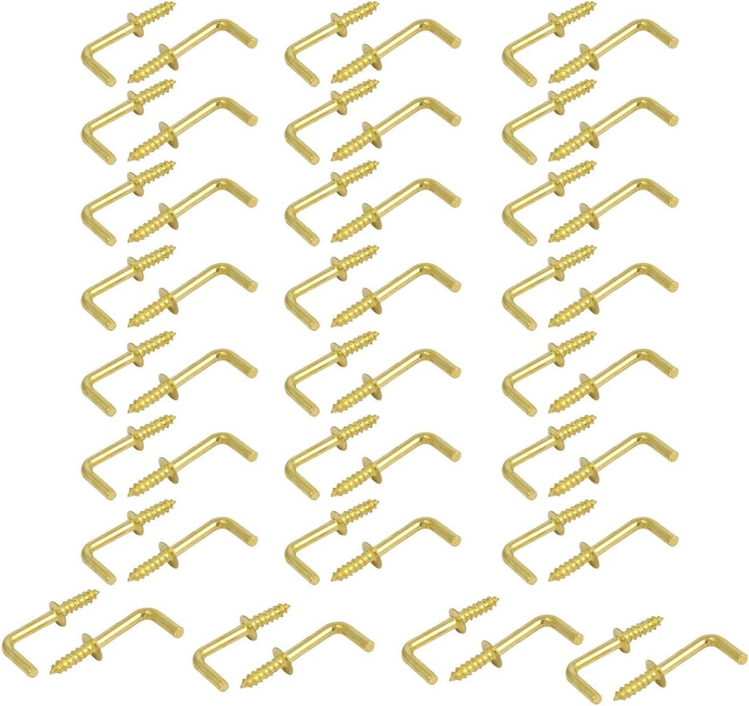Amazon.com: uxcell 21mm Length Copper Plated Self-Tapping Right-Angle L ...