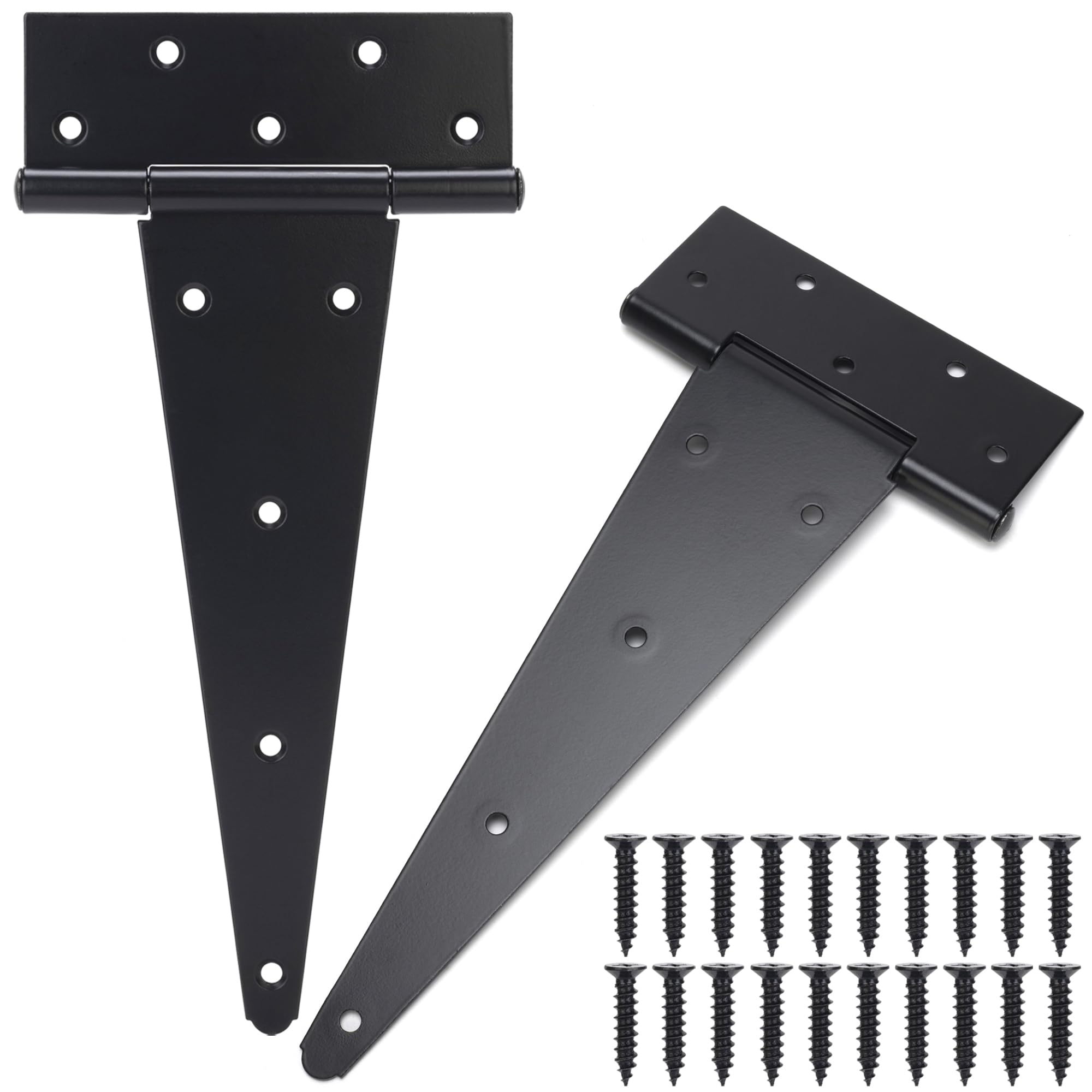 Amazon.com: TIBEGOLD 12 Inch T-Strap Gate Hinges, Heavy Duty Shed Door ...