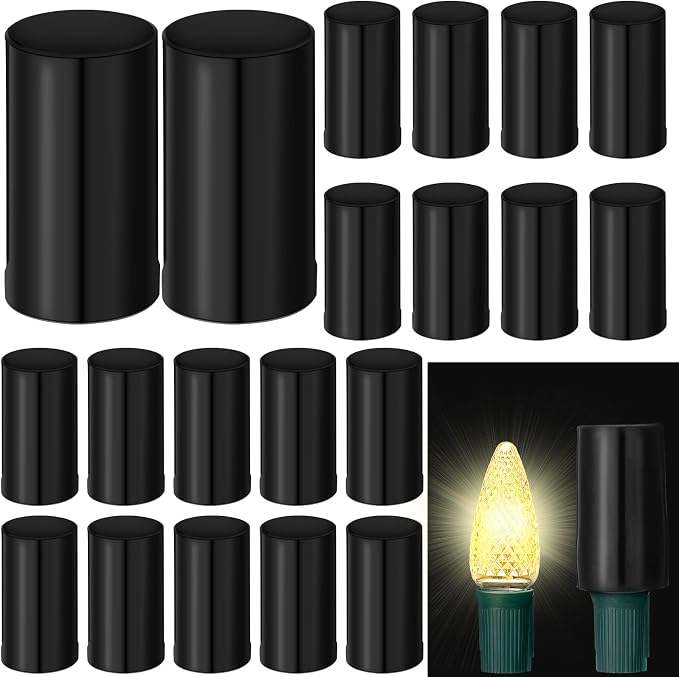 Amazon.com: Cinnvoice 20 Pcs No Glow Christmas Bulbs Light Caps ...