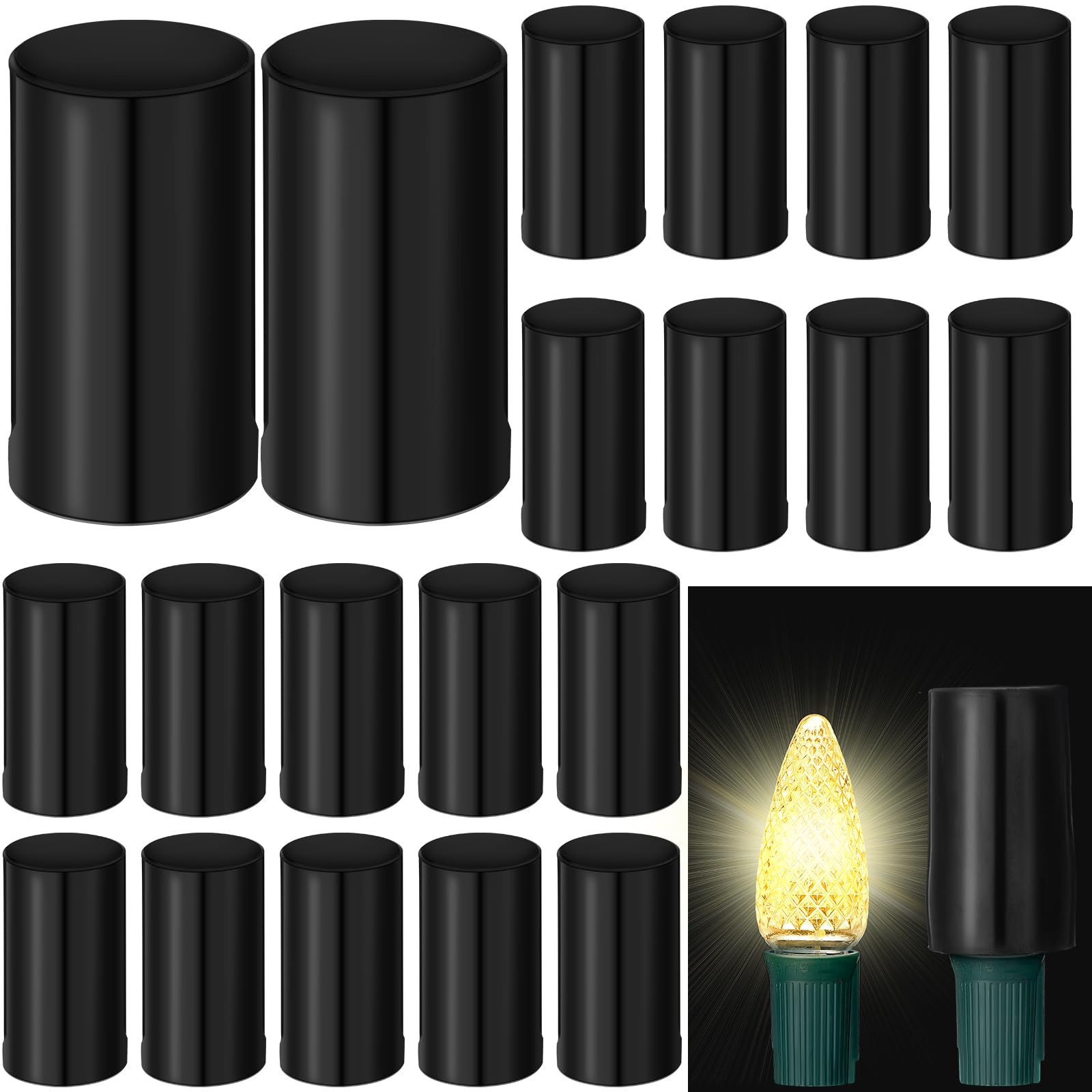 Christmas Bulb Covers 72 Pack C9 Bulb Covers With Enbrighten Eternity ...