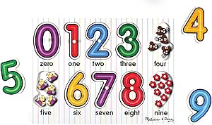 Melissa & Doug See-Inside Numbers Peg Puzzle (10 Pieces) : Amazon.co.uk ...
