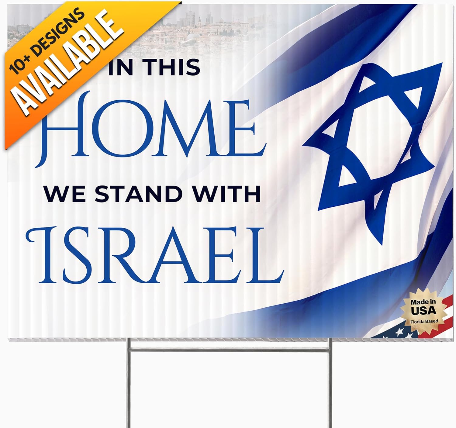 Amazon.com : We Stand with Israel Sign, I Stand with Israel, USA ...