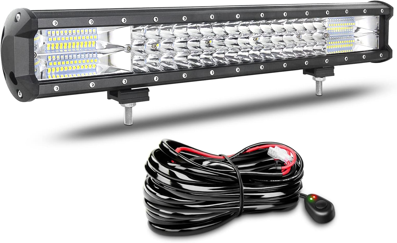 Amazon.com: MUVKQC LED Straight Light Bar,32inch459w +4pcs 72w led pods ...