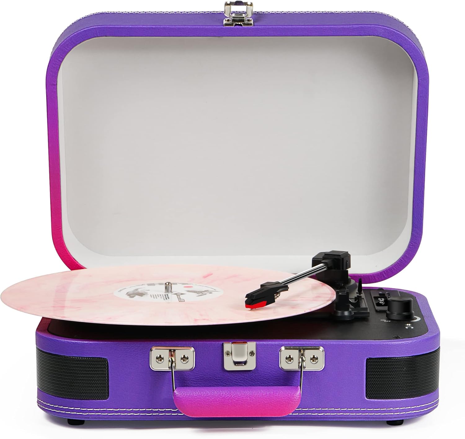 Reproductor de discos de vinilo clásico de 3 velocidades con Bluetooth ...