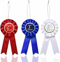 1st 2nd 3rd Place Medals XD2-3 Pcs Award Ribbon Rosette Set, 1st 2nd 3rd Place Ribbons Award ...