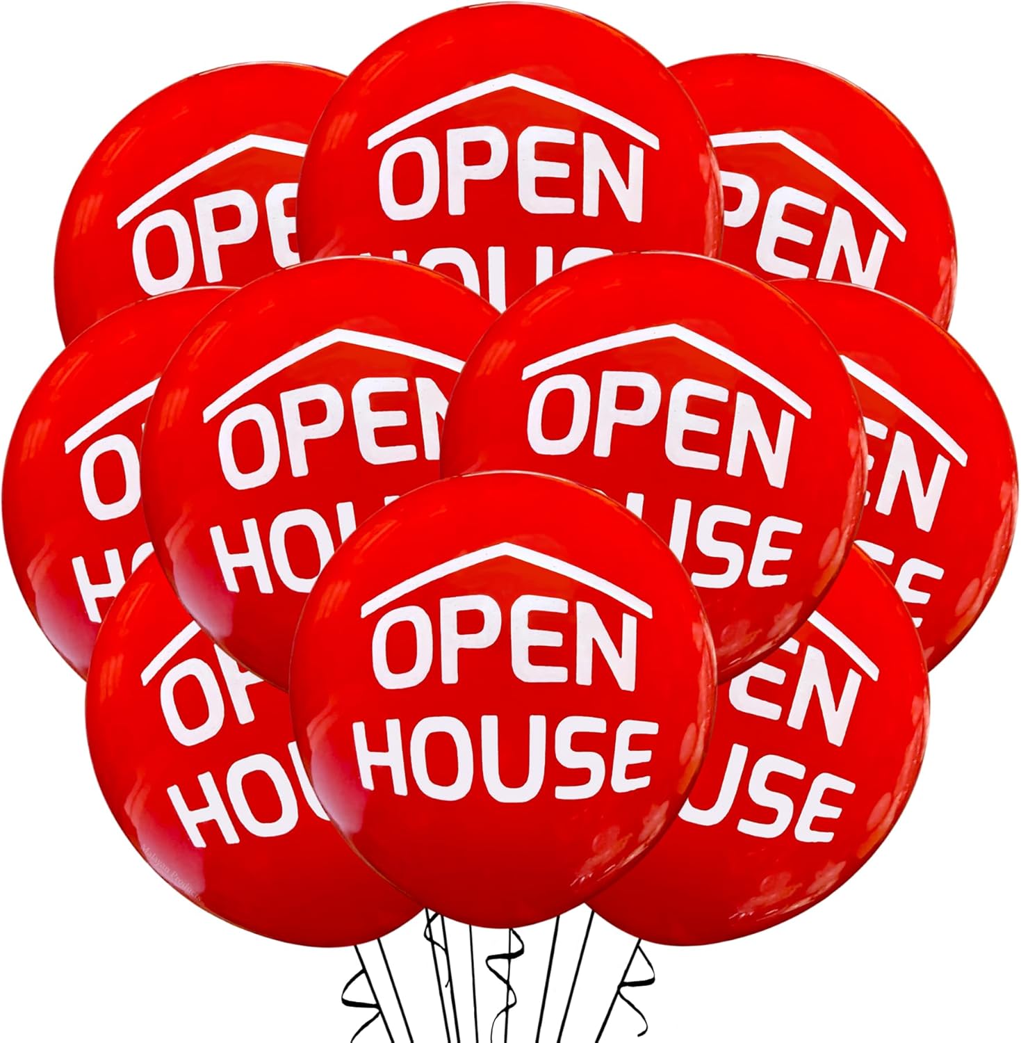 Amazon.com: Malayan Products Open House Red Balloons Latex 12 Count Mix ...