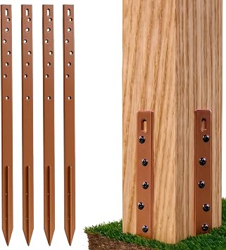 GreenWhim 2 Pack Heavy Duty Fence Post Repair Stakes 75cm (29.5 ...