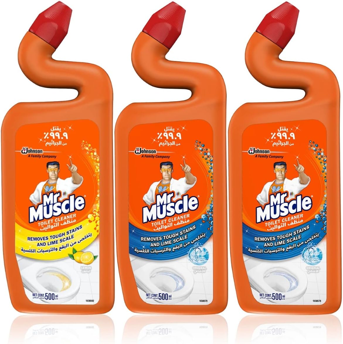 Mr Muscle Toilet Cleaner 5 in 1, 3 Pieces, 500 ml: Buy Online at Best ...