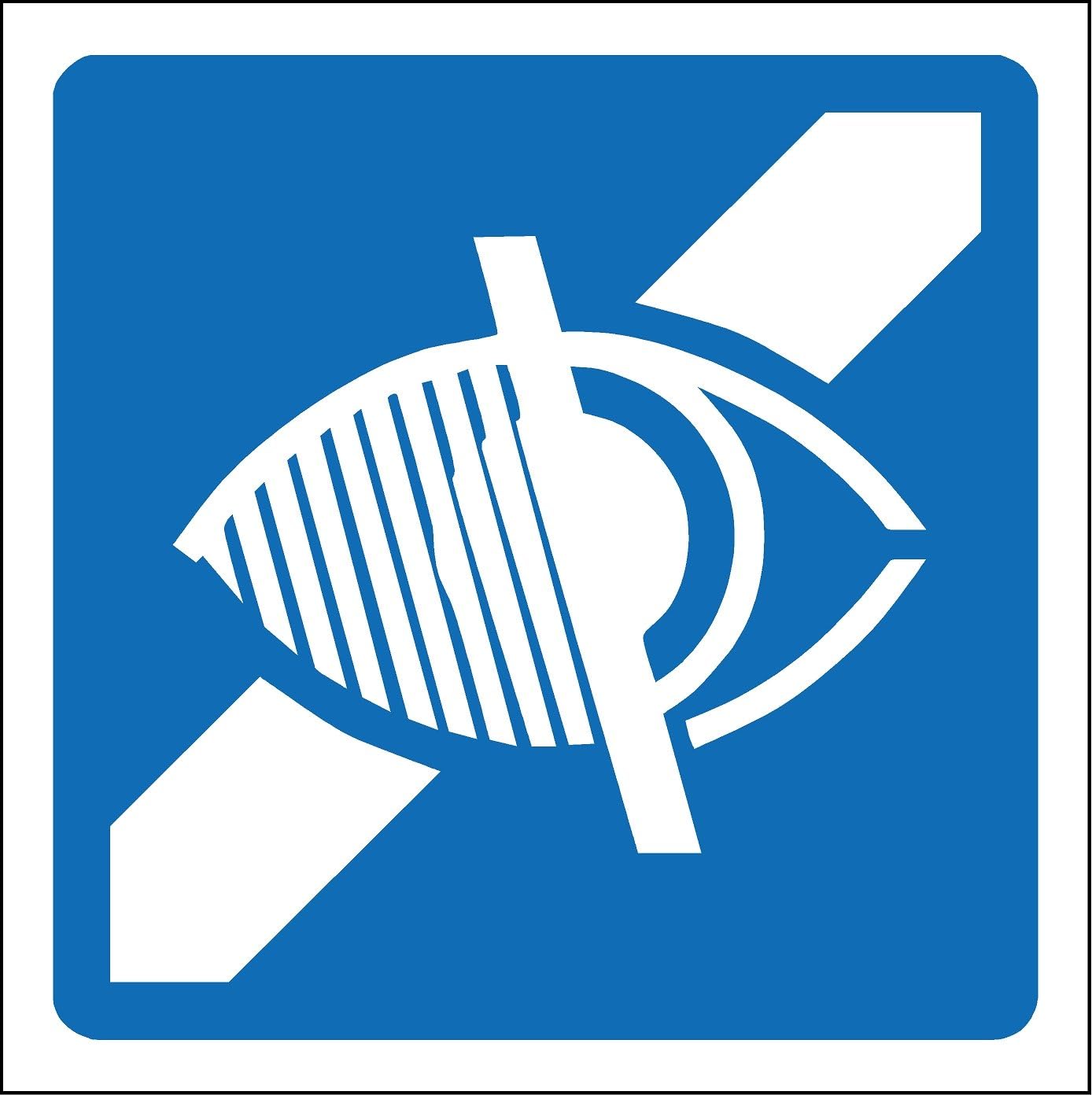 Visually Impaired Logo - Self Adhesive Sticker 100mm x 100mm : Amazon ...