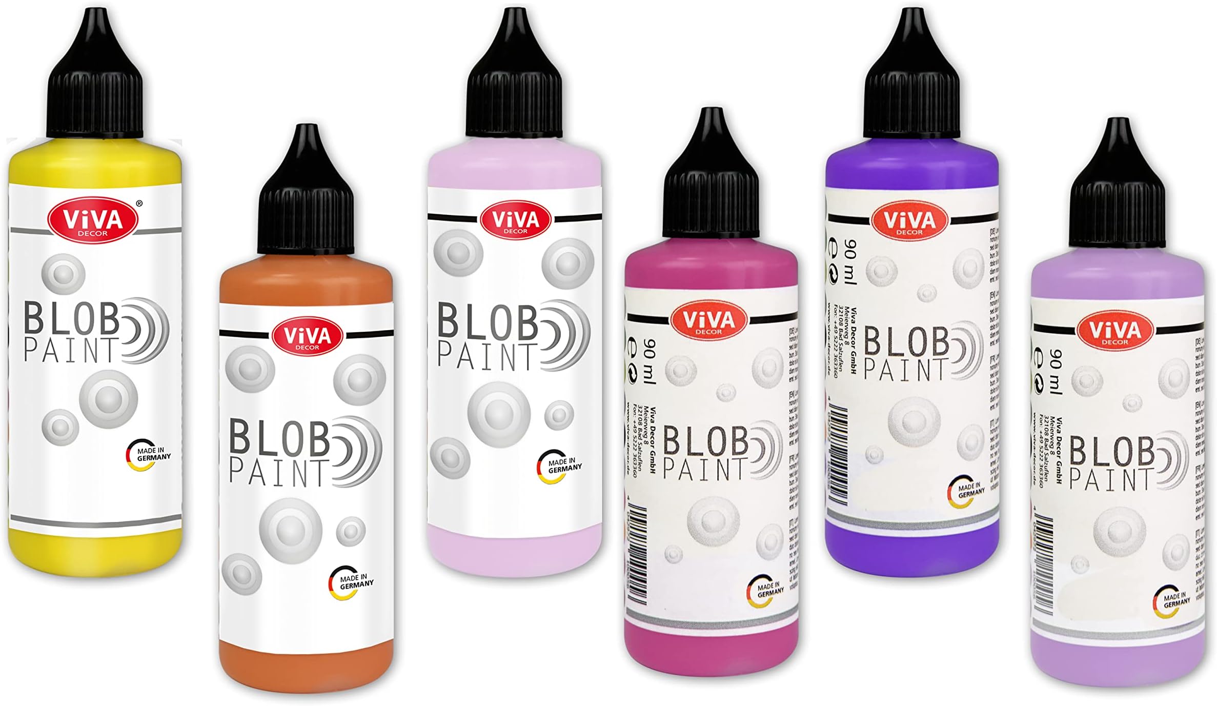 VIVA DECOR Blob Paint Farb-Set Blumenwiese 6x90ml : Amazon.de: Küche ...