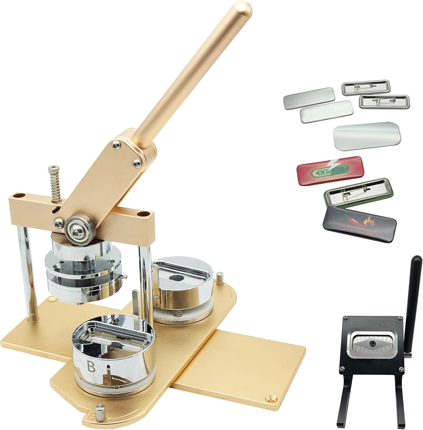 Amazon.com: ChiButtons (KIT) Rectangle 25x70mm Pro Badge Machine Button ...