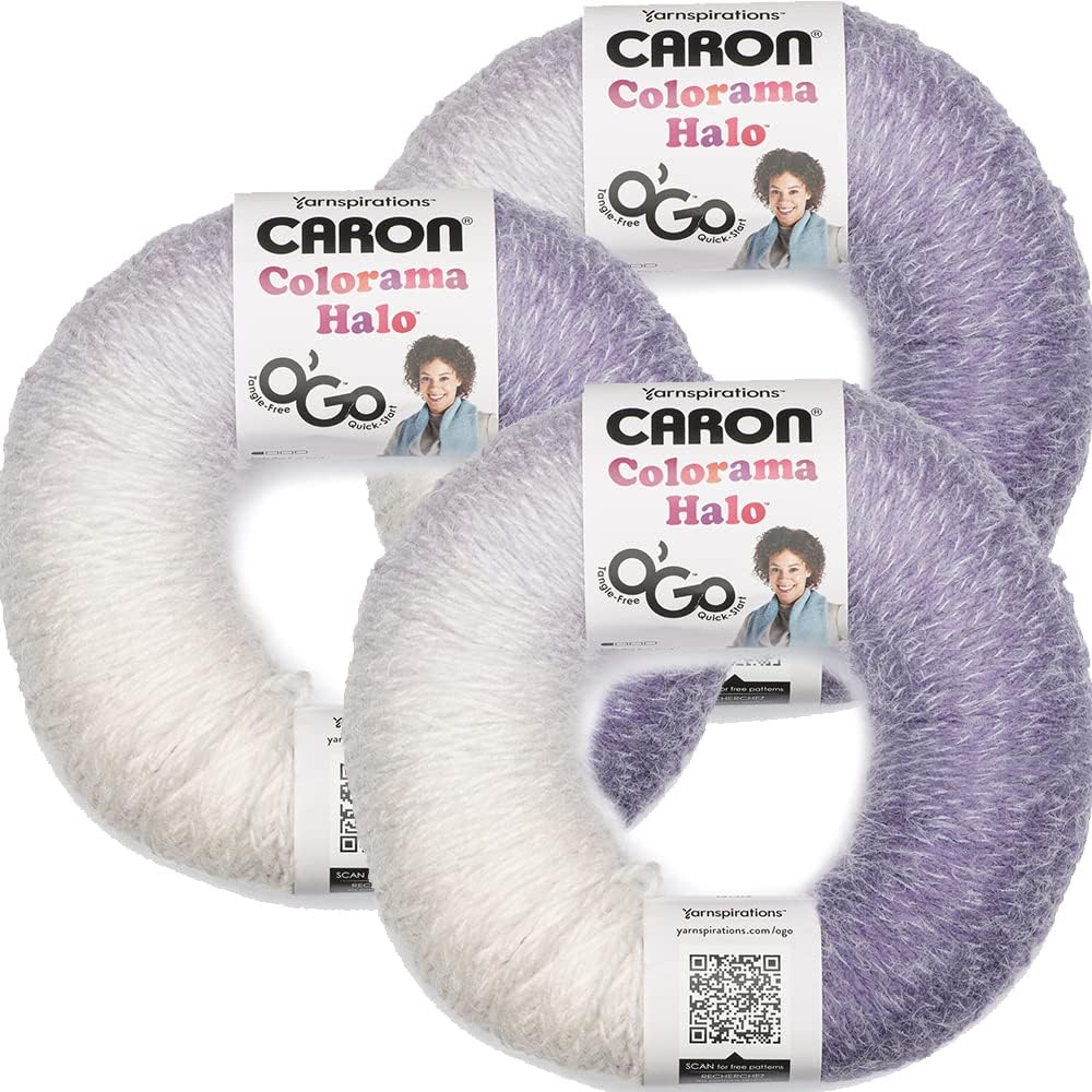 Amazon.com: Caron COLORAMA Halo O'GO Yarn - 226g/8oz - Blended Fiber ...