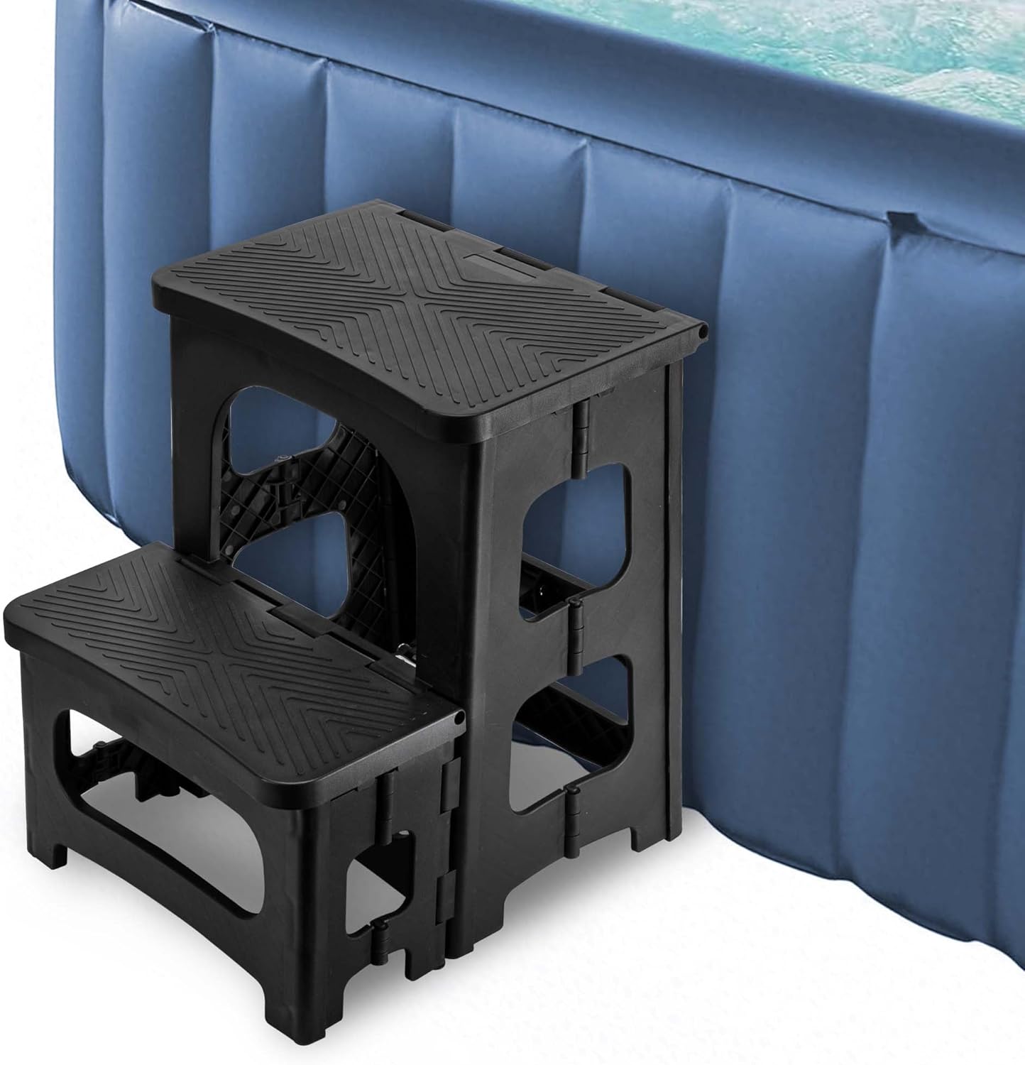 Amazon.com: DECOHS Foldable Spa Hot Tub Steps, Non-Slip 2 Step Stool ...