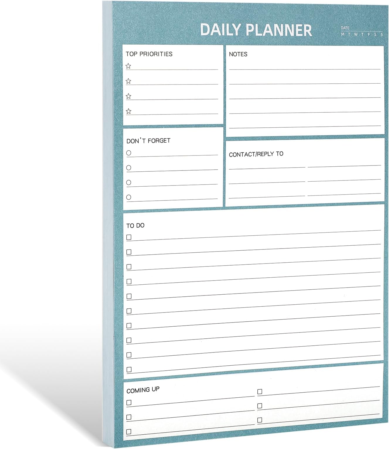 A4 Daily Planner Pad – 52 sheets - Organiser with Daily Schedule, Large ...