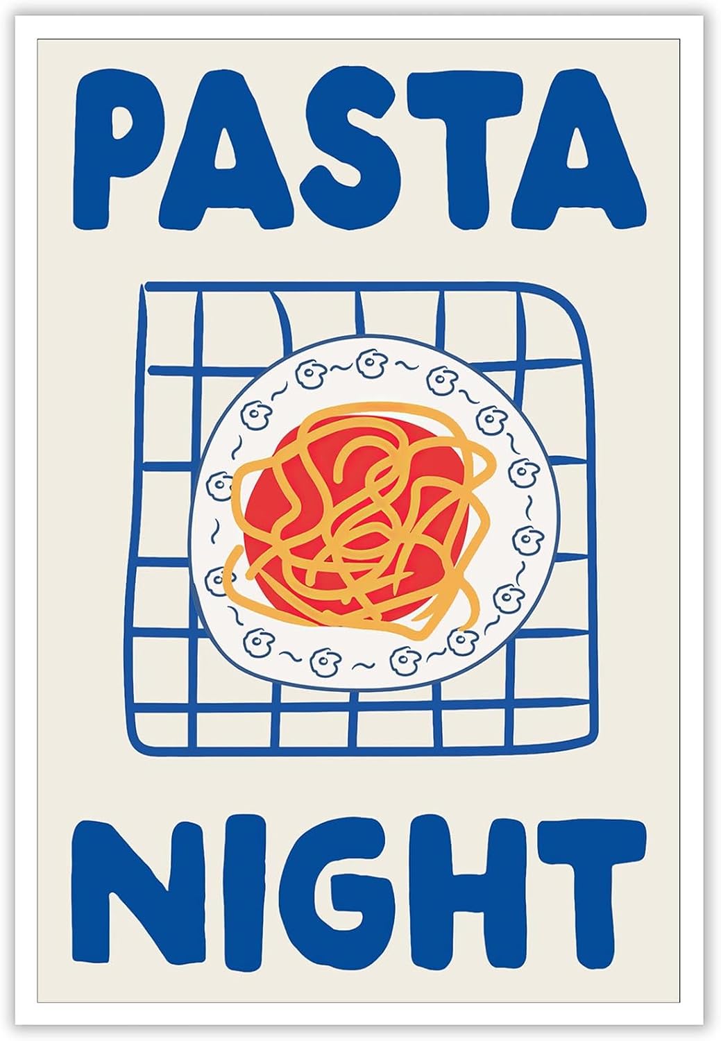 Amazon.com: Cmoqtiv Retro Pasta Night Posters, Kitchen Pop Art Canvas ...