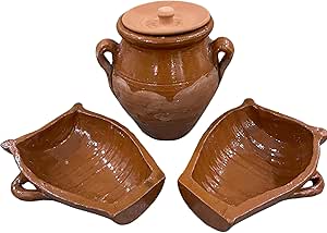 AUTHENTIC Moroccan Tangia and its 2 terracotta plates - Small model ...