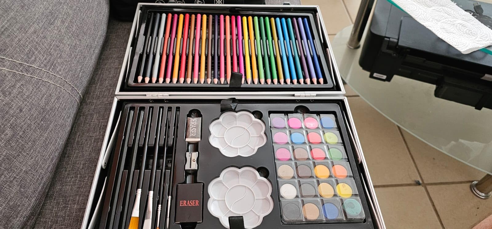 MHKBD Set de Arte Profesional,145 Piezas, Kit Plegable de Dibujo a ...