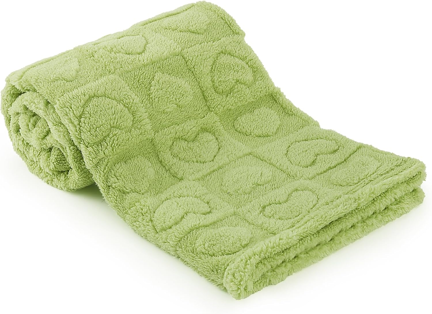 Amazon.com: Plush Soft with Heart Checkered Baby Blanket,Fleece Infant ...