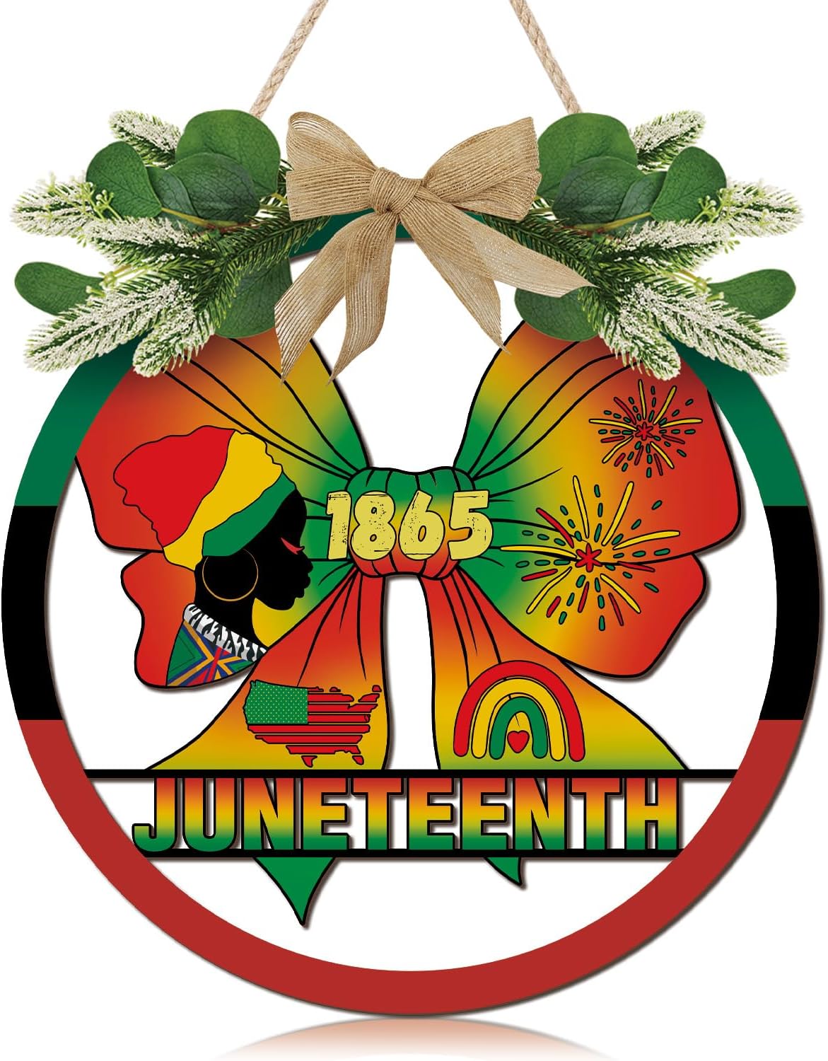 Amazon.com: HPNIUB Juneteenth Door Sign, June 1865 Yard Wooden Signs ...