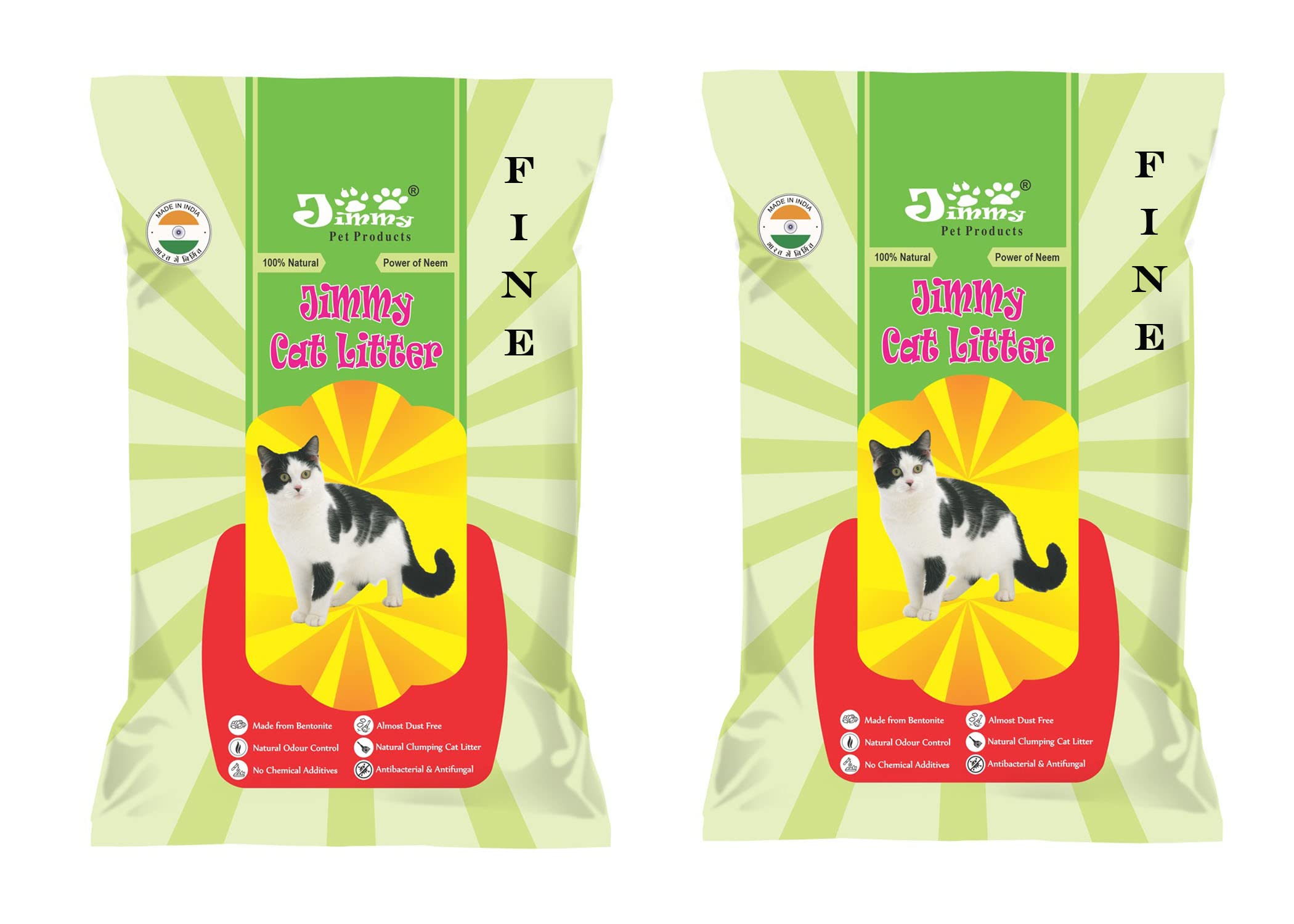 Buy JiMMy Pet Products Clumping Bentonite Cat Litter Sand Fine Litter ...