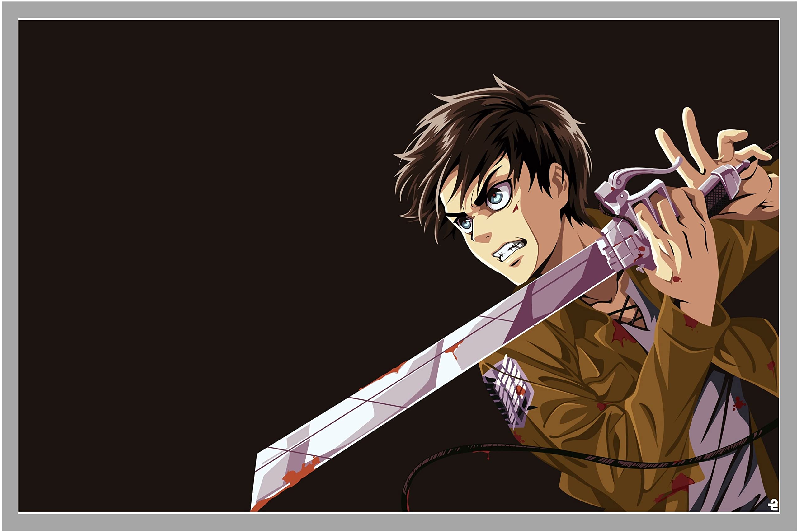 Buy Attack On Titan Anime for Gaming Room , Self Adhesive Eren Yeager ...