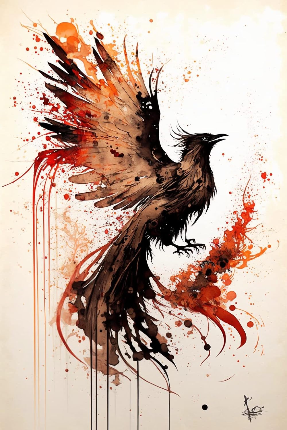 Amazon.com: Fire Phoenix Diamond Painting Kits - Nirvana Rebirth Full ...