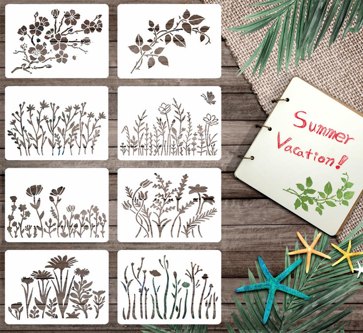 Amazon.com : Wild Flower Stencils Transform Your Home Decor with Cherry ...