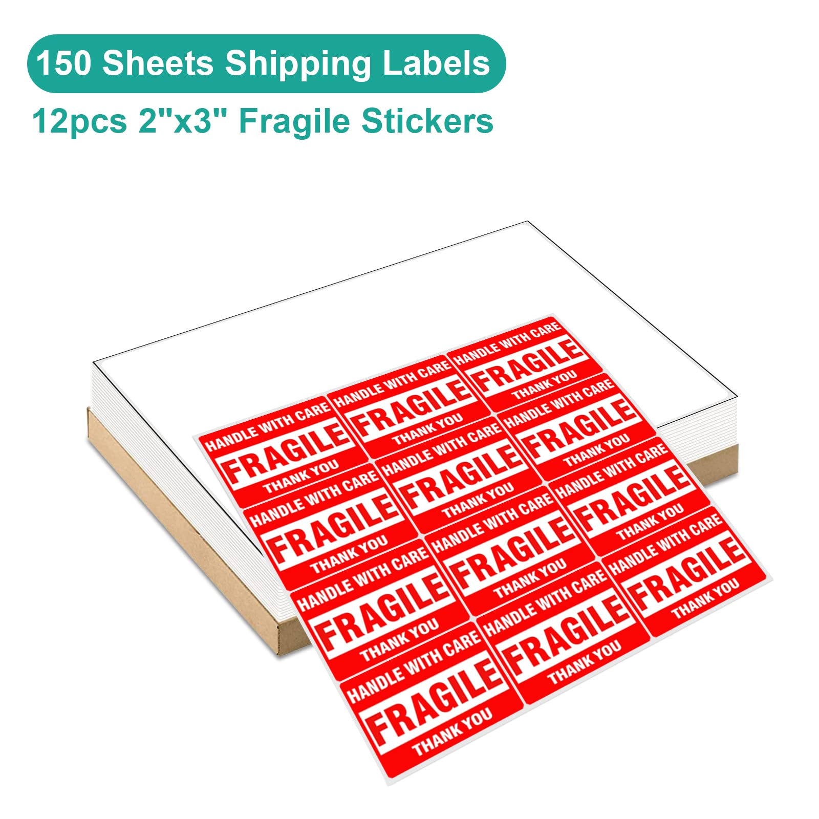 Snapklik.com : MFLABEL Full Sheet Sticker Labels, Address Labels, White ...
