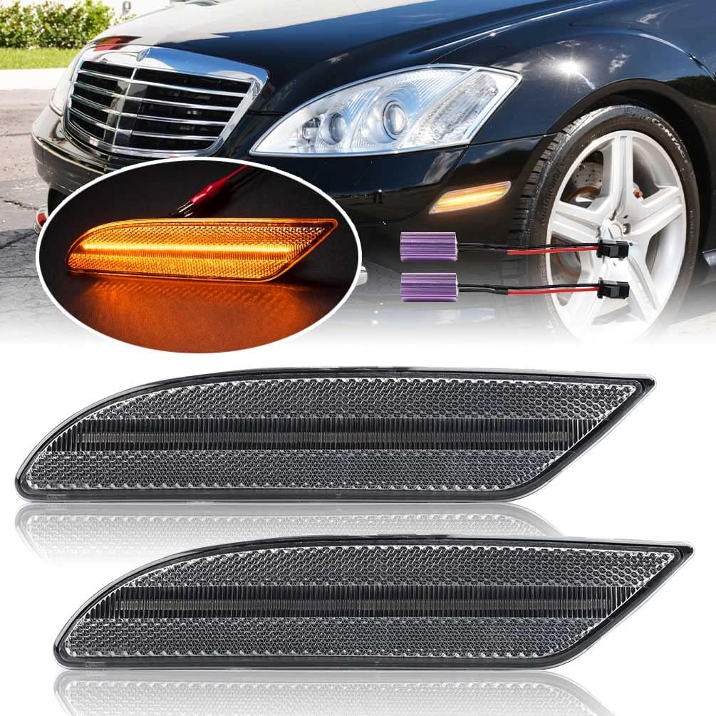 Amazon.com: Amber LED Side Marker Light Kits for 2007 2008 2009 Benz ...