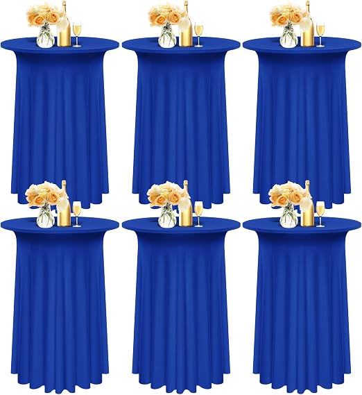 Amazon.com: 6 Packs Round Spandex Table Skirts 32"x 43" Stretch Square ...
